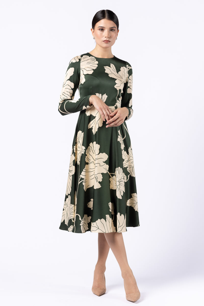 Rochie midi clos cu imprimeu floral – MEILI THE BRAND